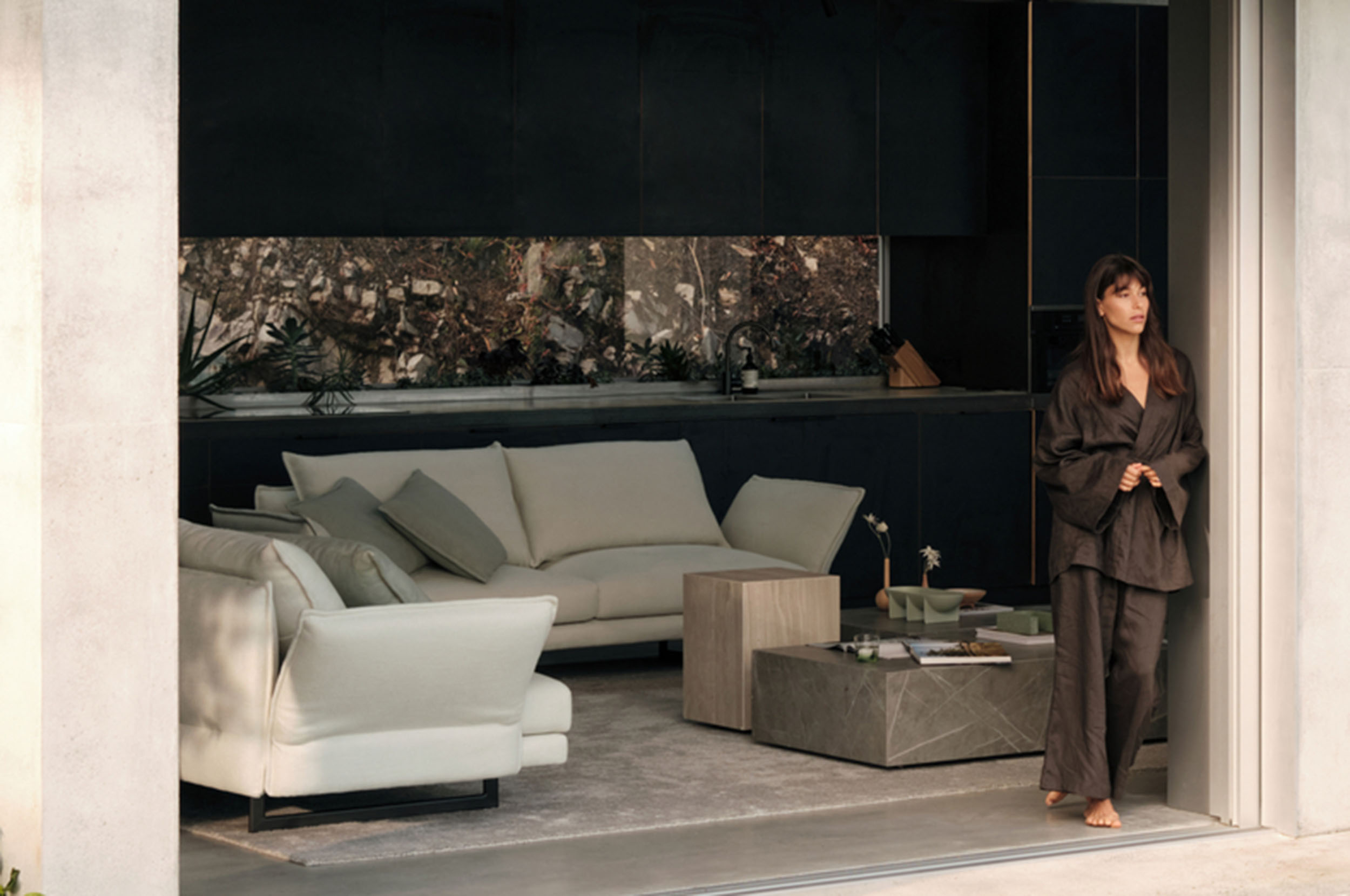 Zaza 2.5 Seater Sofa with Deep Seats and Adjustable Arms